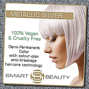 Metallic Silver Hair Dye | Stylish Silver Toner for Bleached Hair ...