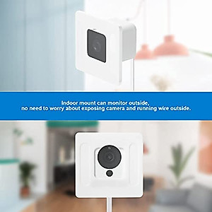 LANMU Window Mount Compatible with Wyze Cam V3/V2, Screwless Mount, Strong Adhesive Mounting Bracket, Suitable for Single Pane Glass