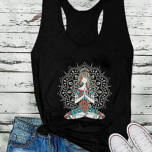 Padaleks Women’s O Neck Sleeveless Tank Tops Workout Yoga Loose Lightweight Blouses Summer Basic Tee Shirts Tunics