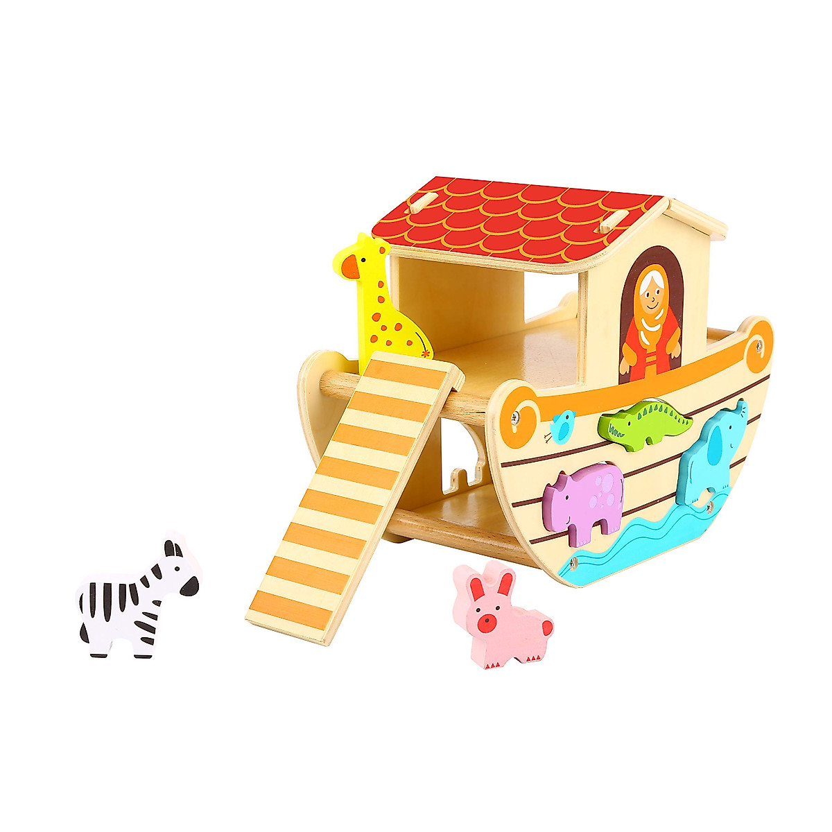woody treasures Wooden Toys - Noah's Ark Toy (Educational & Development Toys, Great Gift for Girls and Boys)