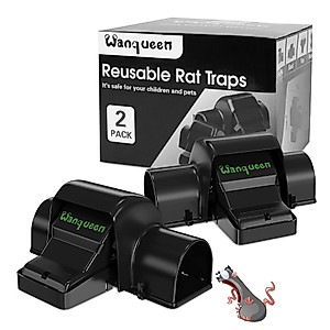 Reusable Rat & Chipmunk Traps, Prevents Accidental Triggering Mouse Trap, Tunnel Dual-Entry Squirrel Trap for Big Rats, Large Fast Kill Pest Control Device, Heavy Duty, Snap Traps for Humane Kill