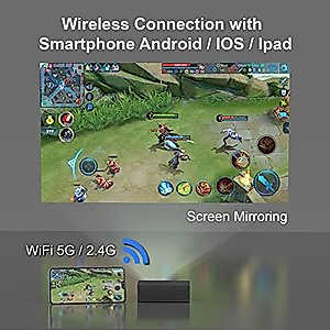 Lenovo Mini Projector M1 Portable Pico Smart DLP Projector with WiFi and Bluetooth,Built in 7000mAh Battery & Speaker and Android OS,Movie & Video Outdoor Projectors for iPhone and Android Phones