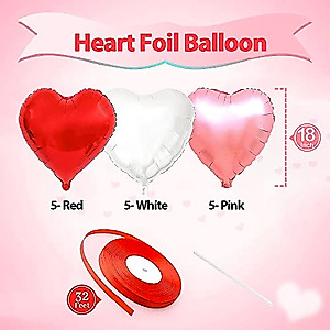 Heart Foil Balloons for Valentines Day Decorations, I Love You Balloons,Valentines Day Balloons,Romantic Decorations Special Night (18inch)