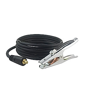 350 Amp Welding Ground Clamp Lead Assembly - Dinse 35-70 Connector - 1/0 AWG cable (25 FEET)