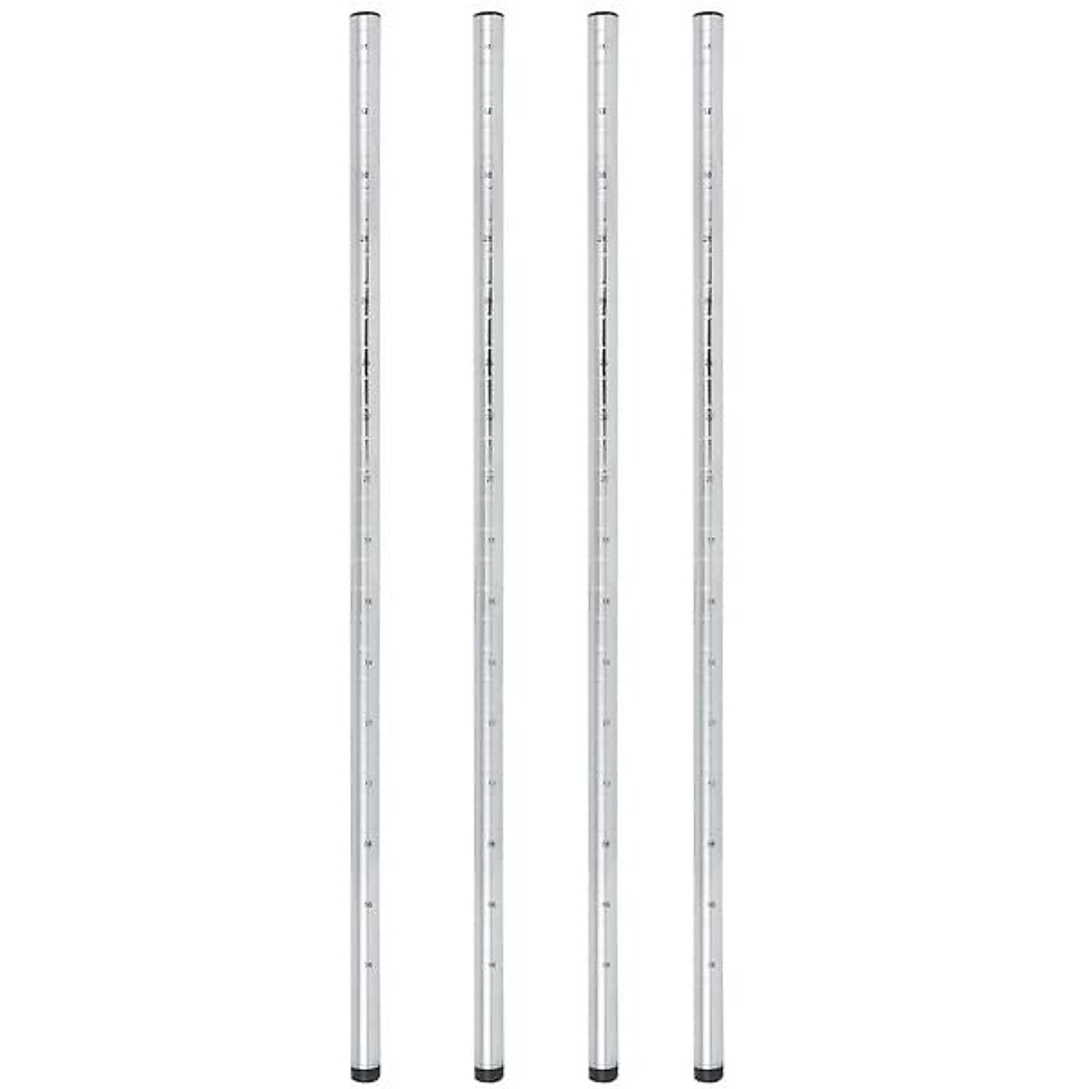 Regal Altair Set of 4 Wire Shelving Posts | Customize Poles Height: 8", 14", 27", 34", 54", 64", 74", 86", 96" and Material: Chrome, Black Epoxy, Green Epoxy, Stainless Steel