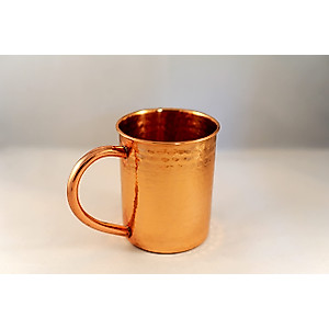 Alchemade 100% Pure Hammered Copper Mug - 14 Ounce Mug For Mules, Cocktails, Or Your Favorite Beverage - Seamlessly Made to Last a Lifetime Tarnish Free
