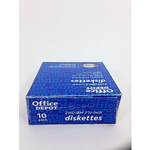 Office Depot 2 HD IBM 3 1/2-inch Diskettes (Box of 10)