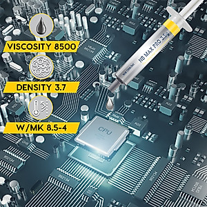 Nab Cooling Thermal Compound Paste for Heatsink 3.5g Maximum Thermal Conductivity, High Density, Easy Application Bonus Spatula, Noncorrosive (3.5g)
