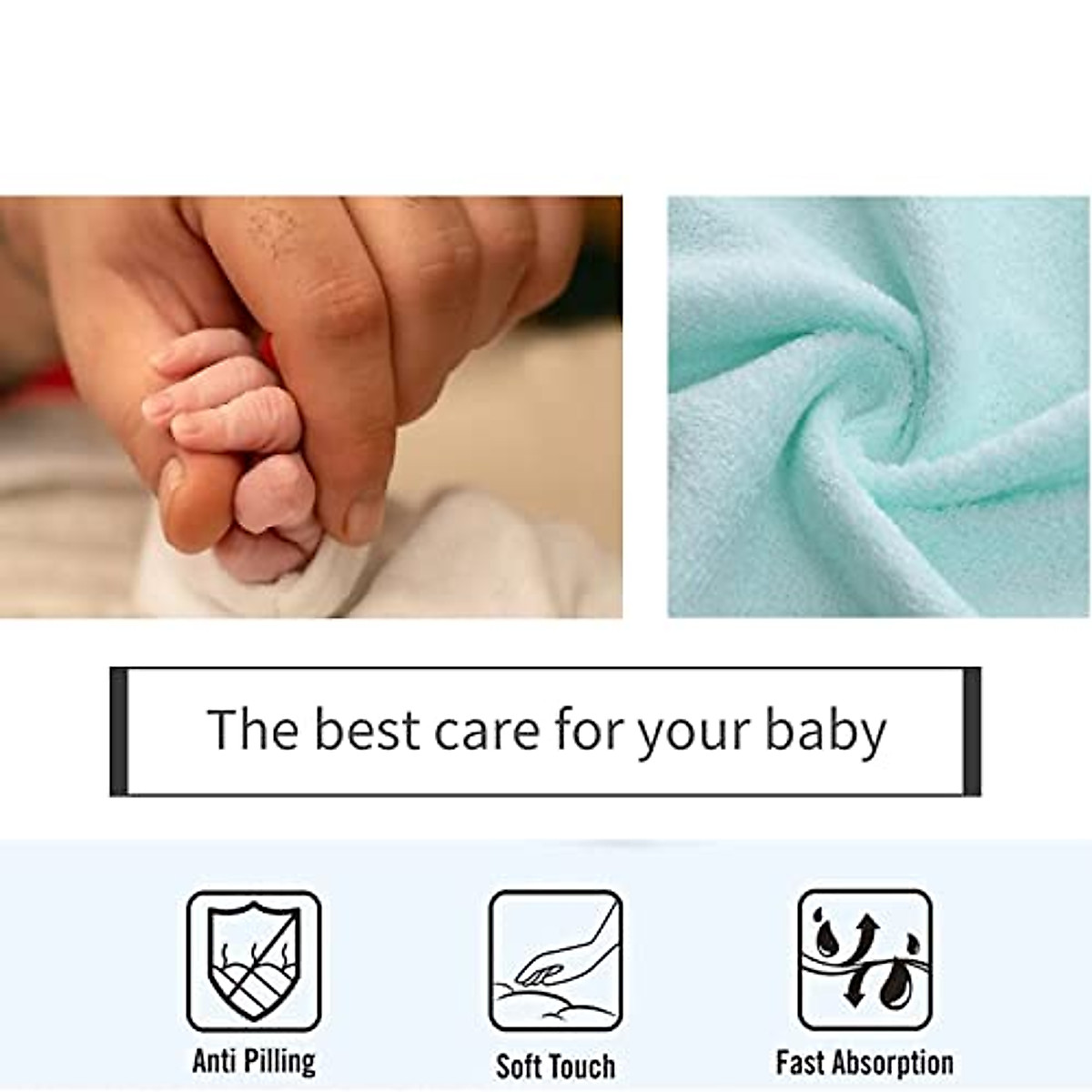 Baymonkay Luxury Washcloths, Face Towels, and Hand Towels - 16-Piece Set - Ultra Soft and Absorbent Fingertip Towels - Multicolor - 11.5'' x 11.5''