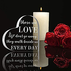 Acrylic Sympathy Gift Loss Gifts Bereavement Acrylic Heart Memorial Gift Sympathy Table Decorations Sympathy Condolence Gift for Loss of Loved One Table Centerpieces Remembrance (6 x 6 x 0.6 Inch)