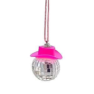 Disco Ball Car Hanging Ornament, Pendant Interior Rearview Mirror Car Decoration, Cute Car Rear View Mirrior Hanging Accessories, Disco Ball Car Decor Things Fun Gifts for Women Men
