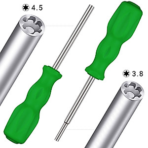 Gamebit Screwdriver Set, Security Screwdriver Bit Set 3.8mm and 4.5mm Security Screwdriver Bits Perfect fit for Virtual Boy, Opening Nintendo, Sega Consoles and Game Cartridges - Green