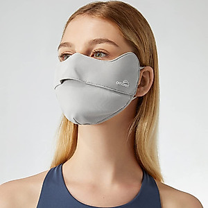 Breathable UV Face Covering UPF 50+ Women Summer Mask Eye Protection Washable Reusable Sunscreen Sports Face Cover SLN3M072 Grey