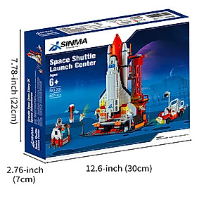 JSINMA City Space Shuttle Toys Building Sets with Astronaut Minifigures&Control Tower Building Kit Space Exploration Rocket Toy STEM Creative & Educational Gift for 6-12 Years Old Boys Girls (807 Pcs)