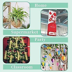 Gansita 12 Pair Drop Ceiling Hooks, T-Bar Track Clip Suspended Ceiling Hooks,White Heavy Duty Ceiling Hooks for Hanging Plants & Decorations, Metal T-Bar Hooks for Suspended Drop Ceiling Tiles