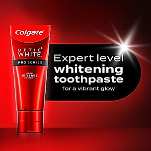 Colgate Optic White Pro Series Whitening Toothpaste with 5% Hydrogen Peroxide, Enamel Strength, 3 oz Tube