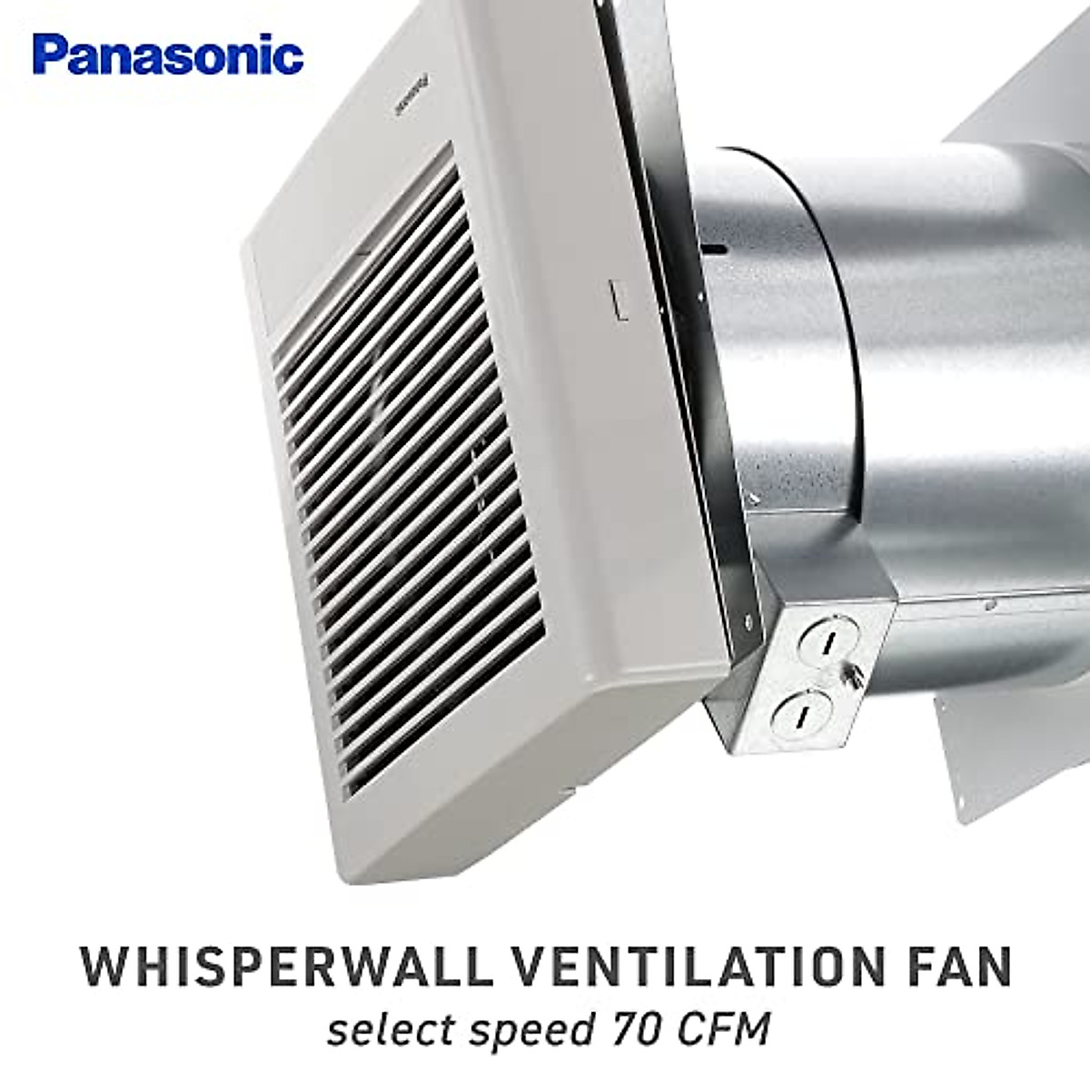 Panasonic FV-08WQ1 WhisperWall Bathroom Fan - Thru-the-Wall Ventilation Fan - 70 CFM