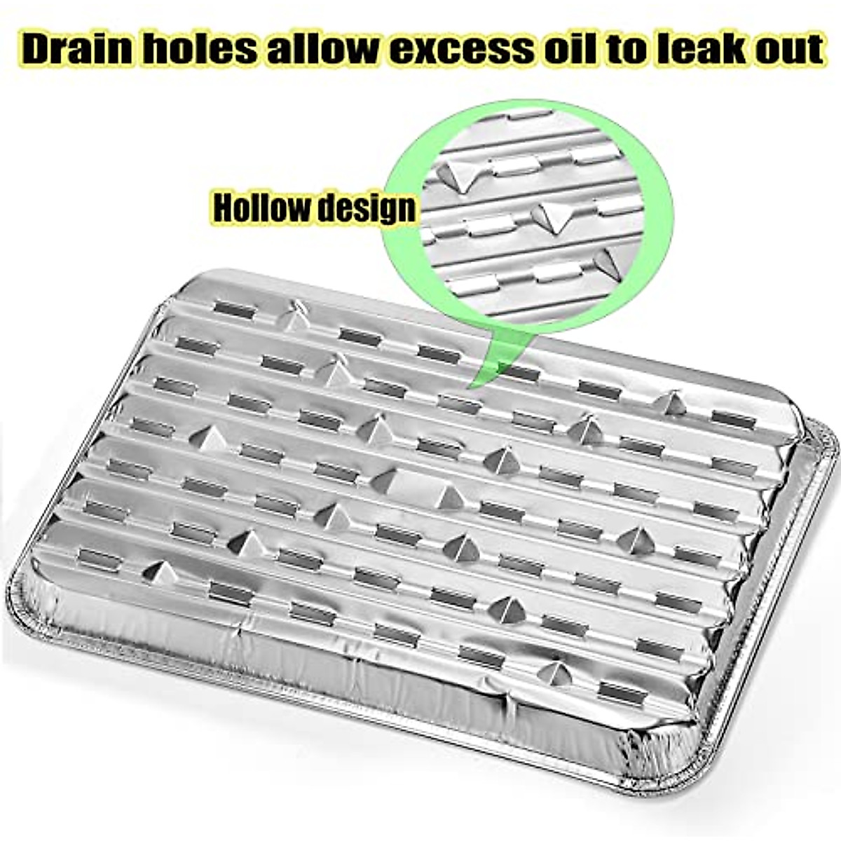 Yesland 30 Pack Disposable Aluminum Foil Pans - 13.4 x 9 x 1.1 Inch Food Containers, Aluminum Sheet Pans for Cooking, Baking, Heating, Storing, Meal Prep, Takeout