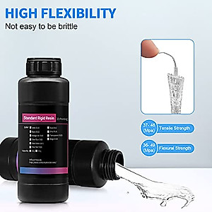 Uniformation PLA Plant-Based Resin Biodegradable UV Curing Resin 405nm for LCD 3D Printer, Low Odor,High Precision X15 Transparent, 1kg