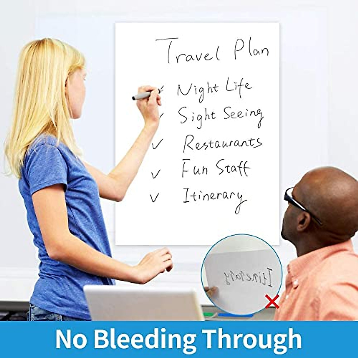 AFMAT Sticky Easel Pad, UPGRADED Chart Paper for Teachers, Large Self Stick Flip Chart Easel Paper, 25 x 30 Inches, 30 Sheets/Pad Chart Paper, 6 Pads