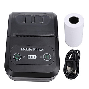 Thermal Receipt Printer, 58mm Portable Bill Paper Printer with for Android, Retail Store Restaurant Businesses, Roll and Folded Thermal Labels