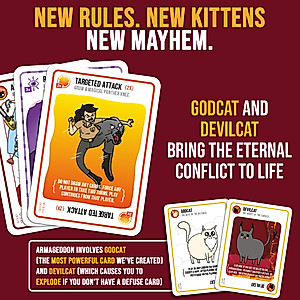 Exploding Kittens Good vs. Evil - 2-5 Players - Ages 7+ - Inspired by Netflix Show - High Stakes Family Card Game - Ideal for Party, Family Night - Animated Netflix Show