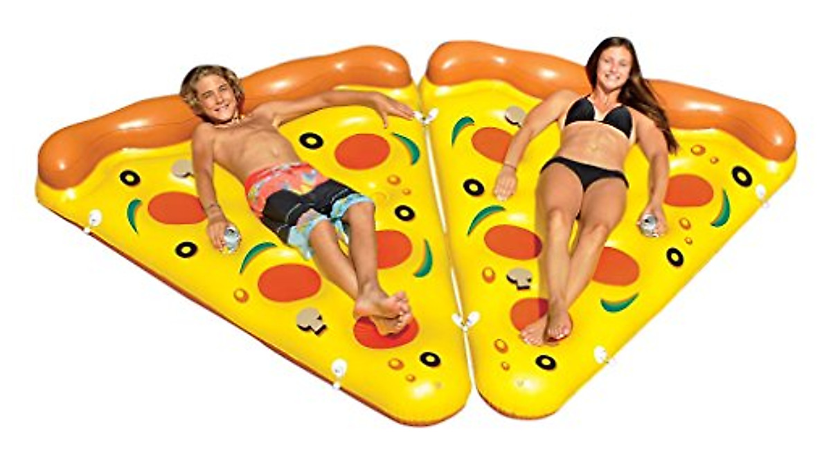 Swimline Inflatable Pizza Slice Pool Float 2-Pack - Fun Summer Pool Toy