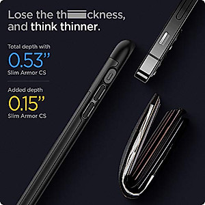 Spigen for iPhone 12 Pro Case, Slim Armor CS Case & Pro. - Black