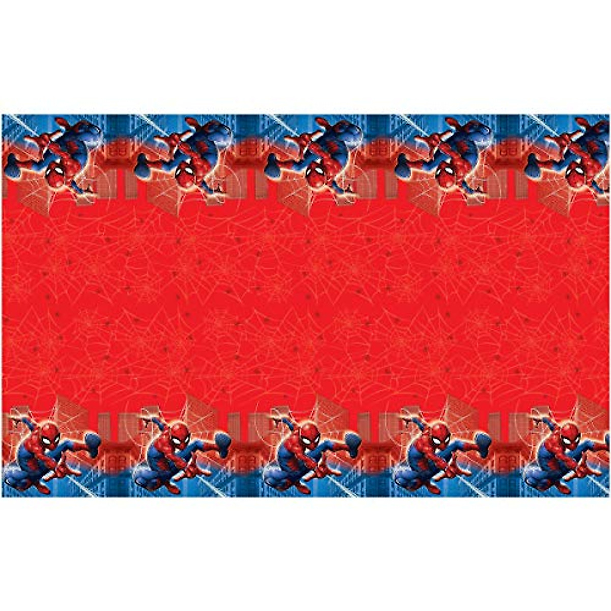 Unique Spiderman Birthday Party Supplies Bundle Includes Plastic Table Covers - 2 Count