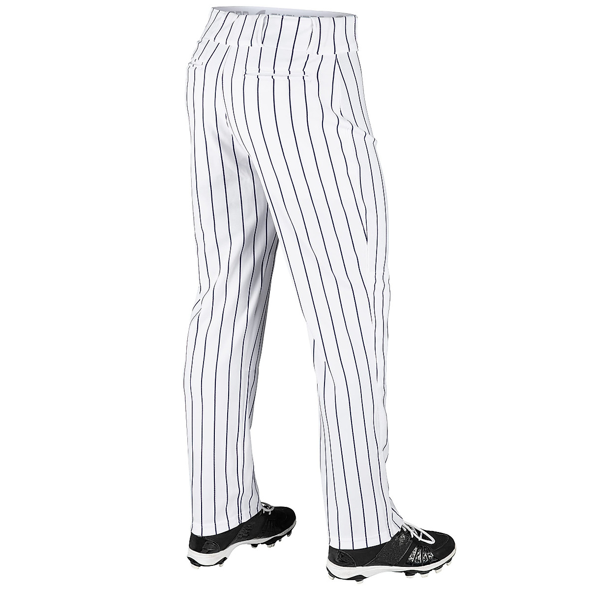CHAMPRO Men' Champro Adult Pinstripe Ob Triple Crown Open Bottom Baseball Pant, White, Navy, XX-Large US