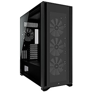 CORSAIR iCUE 7000X RGB Full-Tower ATX PC Case – Three Tempered Glass Panels – Spacious Interior – Easy Cable Management – 4x CORSAIR SP140 RGB ELITE Fans Included – Black