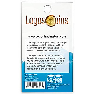 Medical Doctor Psalm 91 Challenge Coins, Gift for Doctors, Men & Women, The Lord is My Refuge & My Fortress, Primum Non Nocere - First Do No Harm. Pocket Token of Peace and Protection