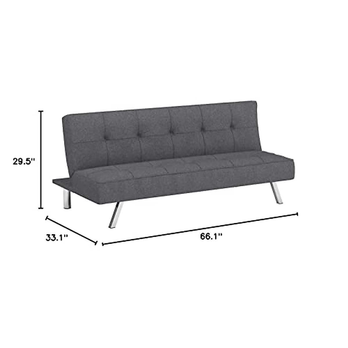 Serta Rane Convertible Sofa Bed, Charcoal
