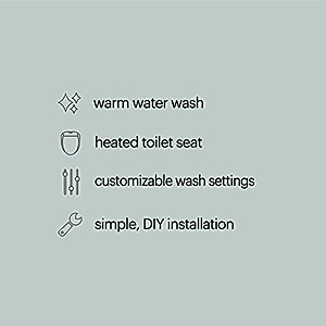 Brondell Swash Electronic Bidet Toilet Seat LT89, Fits Elongated Toilets, White – Side Arm Control, Warm Water Wash, Strong Wash Mode, Stainless-Steel Nozzle, Nightlight and Easy Installation