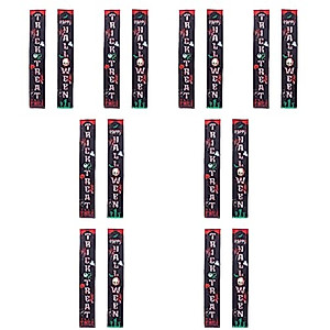 PRETYZOOM 8 Sets Decoration Treat Unique Use Trick Ornament Themed Signs Banners Couplet Style Banner for - Party Hanging Haunted Front Halloween Decor Creative Delicate Pendant Spider Door