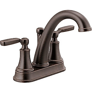 Delta Faucet Woodhurst 2-Handle Centerset Bathroom with Metal Drain Assembly, Venetian Bronze (2532LF-RBMPU)