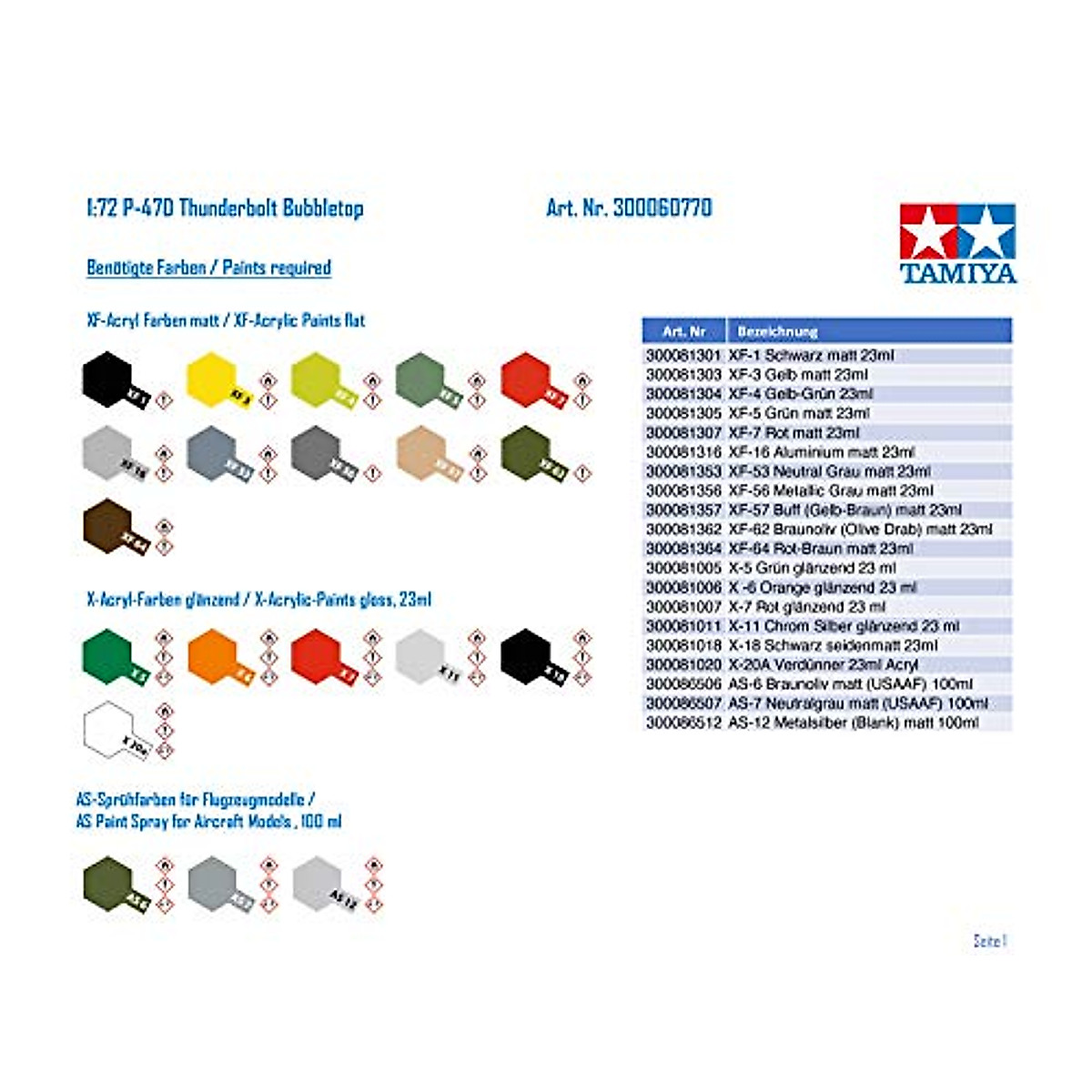 Tamiya Models P-47D Thunderbolt Bubbletop Model Kit