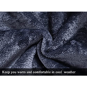 JINSHI Men Snow Jacket Windproof Waterproof Ski Jackets Winter Hooded Mountain Fleece Outwear (Black,L)