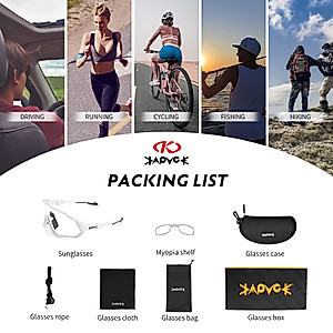 KAPVOE Photochromic Cycling Glasses Men Women Mountain Bike Sunglasses Clear MTB Bicycle Riding