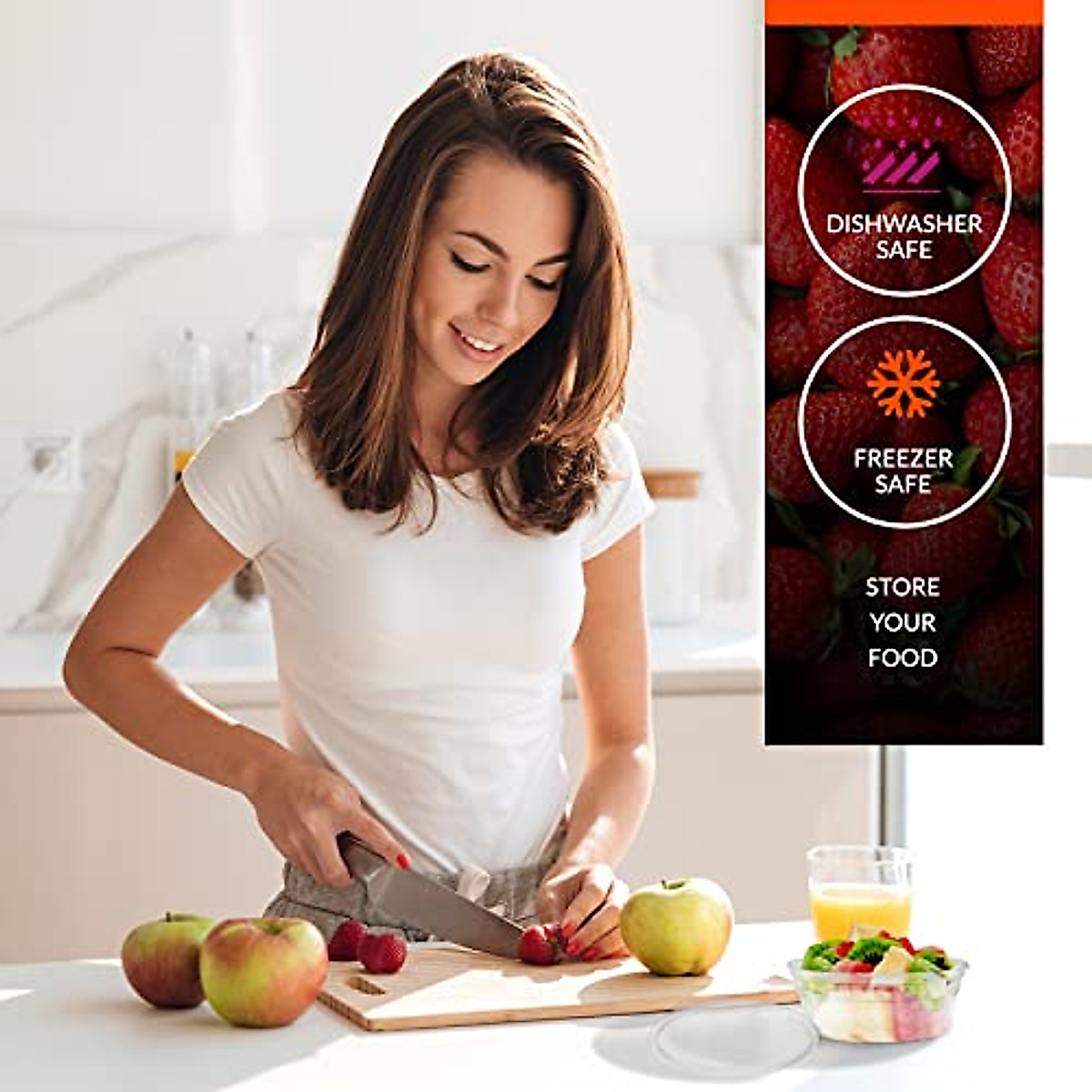 PAMI Deli Plastic Containers With Lids [48-Pack, 8oz] - Small Food Containers For Sauces, Salsas, Dips - BPA-Free, Microwave & Freezer Safe Food Storage Pots- Clear Meal Prep Condiment Containers