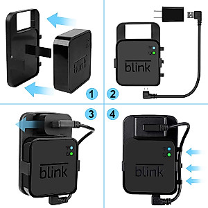 Outlet Wall Mount for Blink Sync Module 2, Mount Bracket Holder for Bink Ourdoor Indoor Camera Security with No Messy Easy to Move (Black)