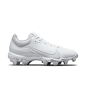 Nike Hyperdiamond 4 Keystone Molded Softball Cleats White | White | Black Size 5 Medium