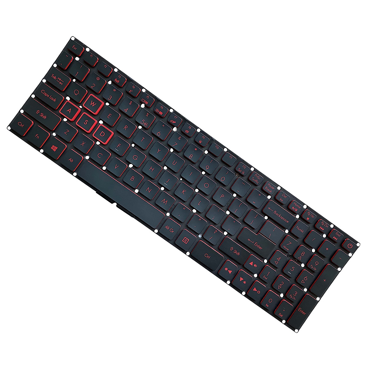 KB US Layout Notebook Keyboard for Acer Nitro 5 AN515 AN515-51 AN515-52 AN515-53 Series Laptop P/N: N17C1 N16C7 Series red Font, with Backlight, Frameless
