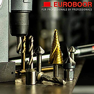 EUROBOOR Twist Drill Bit - HSS Magnetic Drill Press Bit with 1" Drill Depth - SSPI (3/8" x 1")
