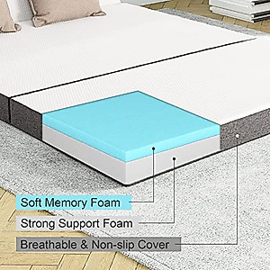 Molblly Folding Mattress, 6 inch Tri-Folding Memory Form Mattress, Portable Trifold Mattress with Washable Cover, Non-Slip Bottom Camping Mattress, Full Size - 73"x52"x6"