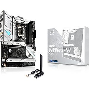 ASUS ROG Strix B660-A WiFi D4 LGA 1700(Intel 12th Gen) ATX Gaming Motherboard(PCIe 5.0,12+1 Power Stages,WiFi 6, 2.5 Gb LAN, 3xM.2 Slots,PCIe 4.0 NVMe® SSD Support, USB 3.2 Gen 2x2 Type-C)