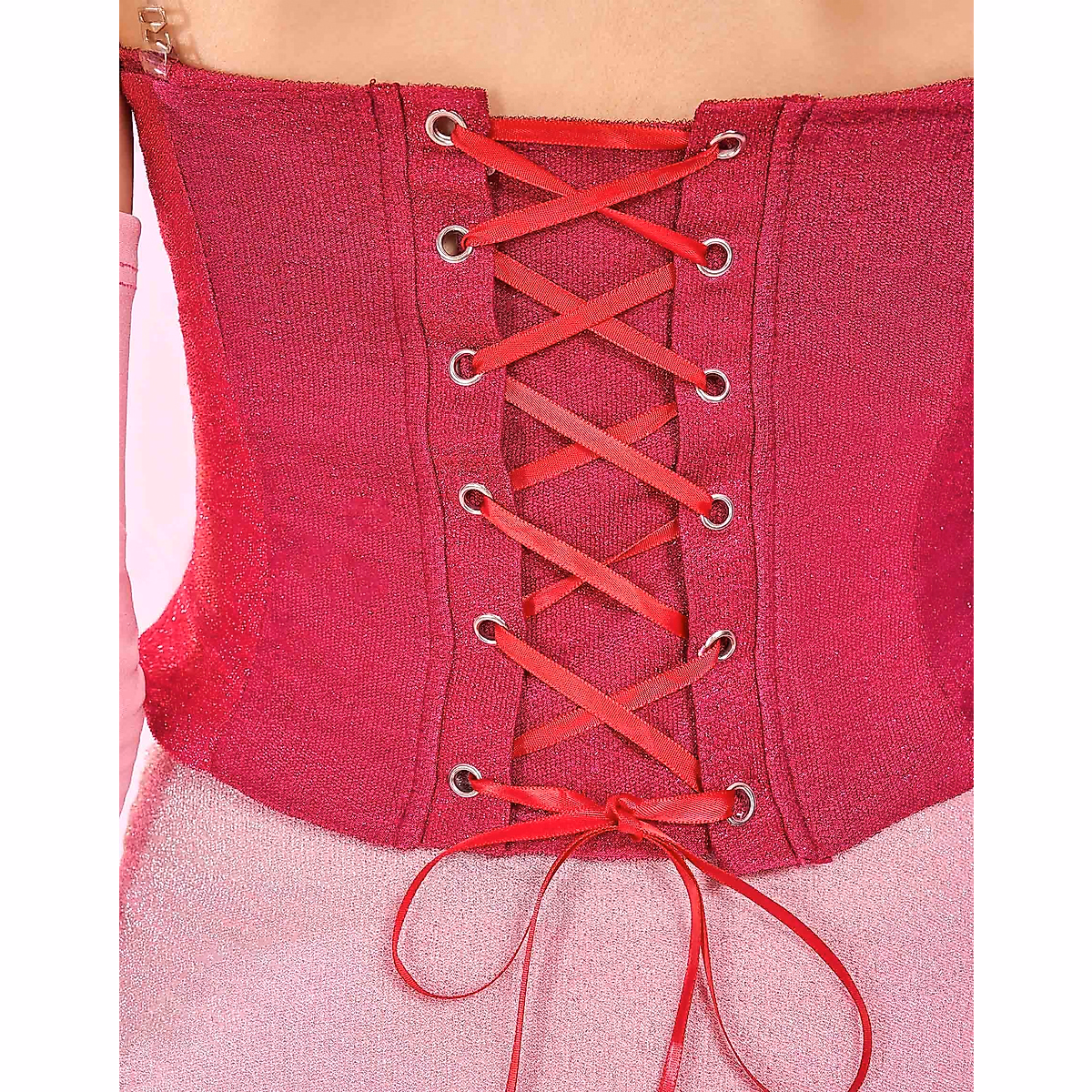 Winx Club Women's Flora Cosplay Fairy Costume Outfit Corset Top and High-low Skirt with a Pair of Wings