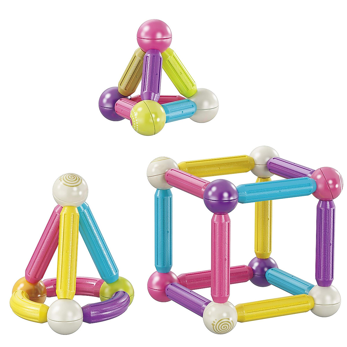 Contixo Kids Magnet Toys - ST1 150 PCs Magnetic Tiles, 3D Building Blocks, STEM Construction Creativity, Imagination, Recreational, Educational Block for Children Toddler Kids Ages 4-8