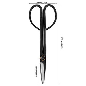 Hakeeta Bonsai Scissors, 205mm Long Handle Scissors Stainless Steel for Pruning Shear Bud Leaves, Bonsai Trimming Tool Garden Equipment Set.