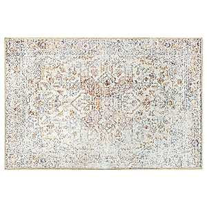 2x3 Rug Non Slip Machine Washable Rug 2x3 Vintage Rug Boho Rug Small Rugs for Bedroom Kitchen Entryway Persian Abstract Oriental Accent Area Rug Retro